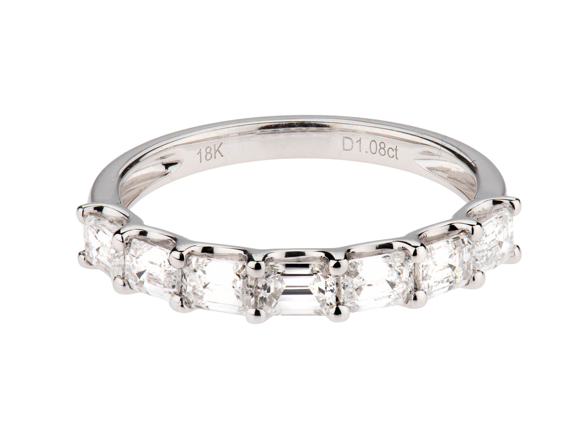 Emerald Cut Diamond Wedding Band – Palazzo Jewelers